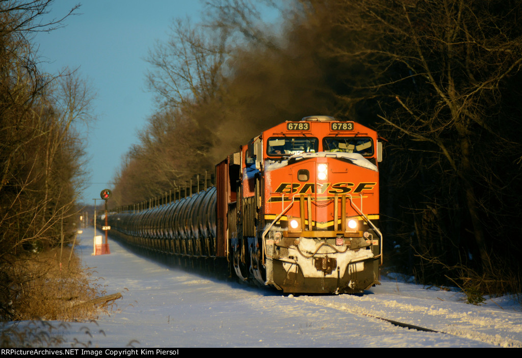 BNSF 6783 CSX Train K142 Crude Oil Loads